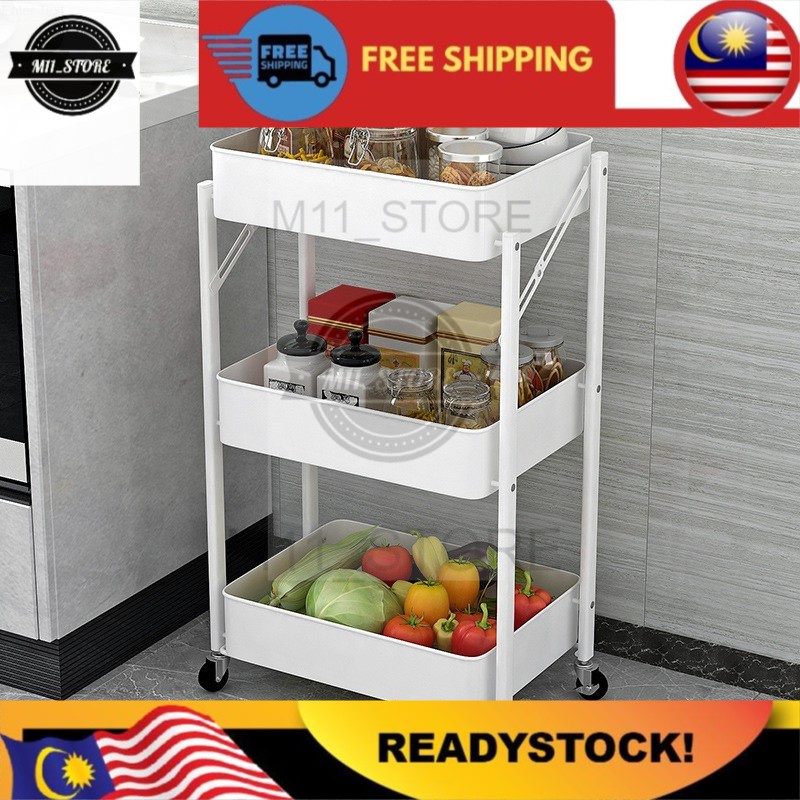 RAK BAWANG/ RAK DAPUR/RAK LETAK KICAP/ Multifunction 3 tier Trolley ...
