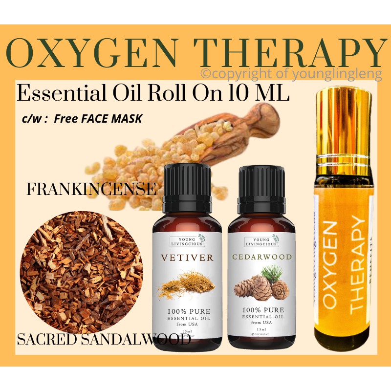 Oxygen Therapy YL Essential Oil Roll On, Improved respiratory, breath easy/essential oil/senang ...