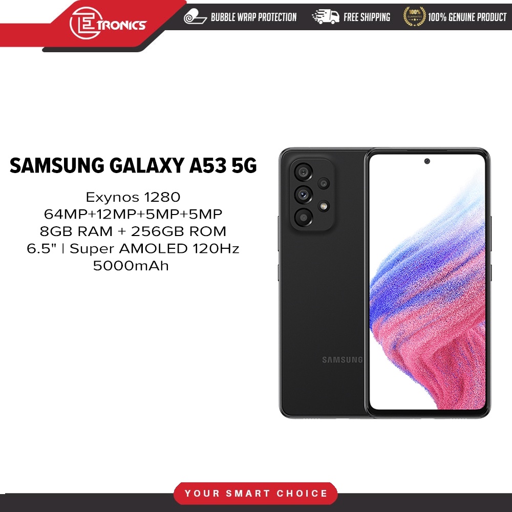 SAMSUNG Galaxy A53 5G (8GB RAM | 256GB ROM) - Super AMOLED 120Hz ...