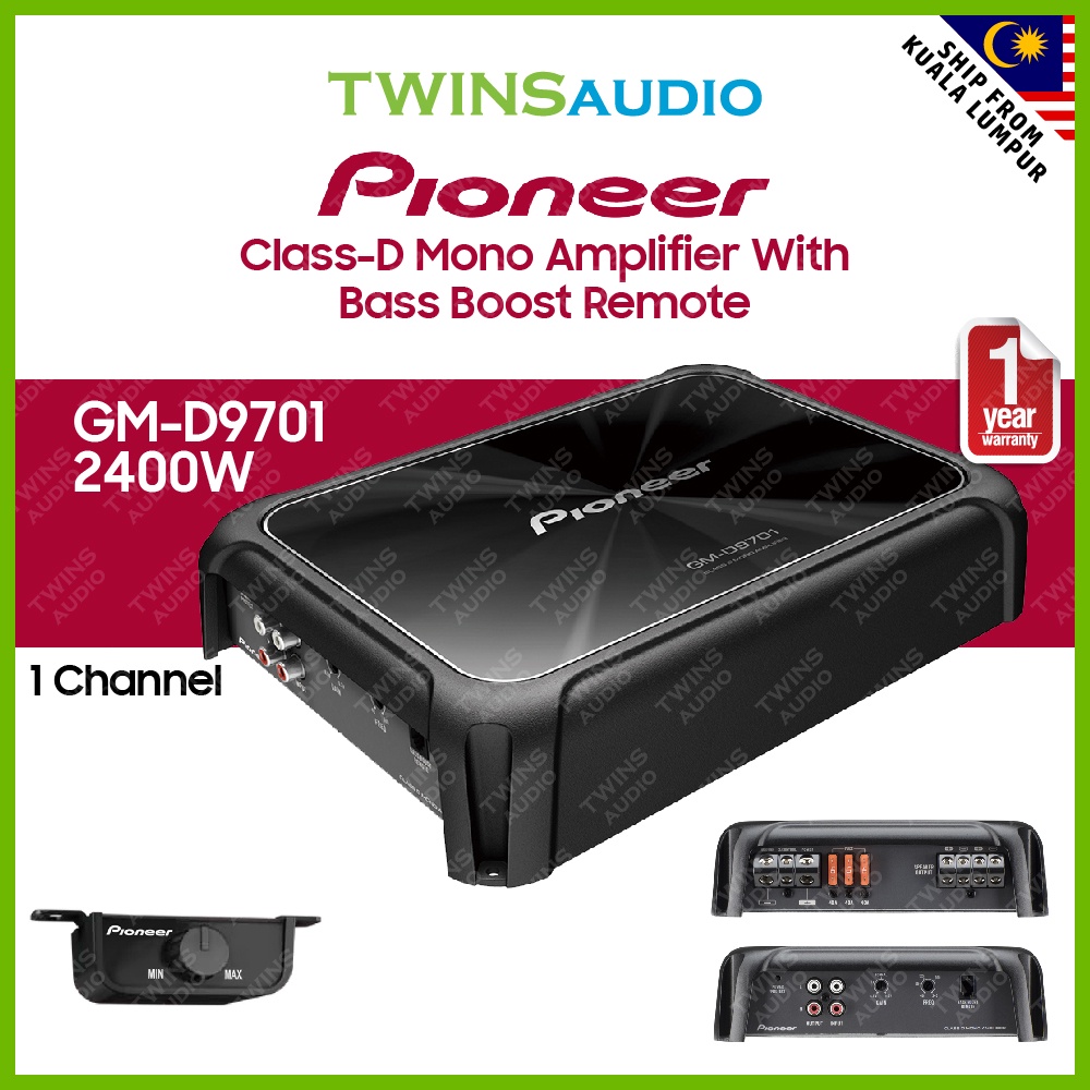 PIONEER Car Amplifier GM-A6704 / GM-D9701 / GM-D9704 Class D /Mono ...