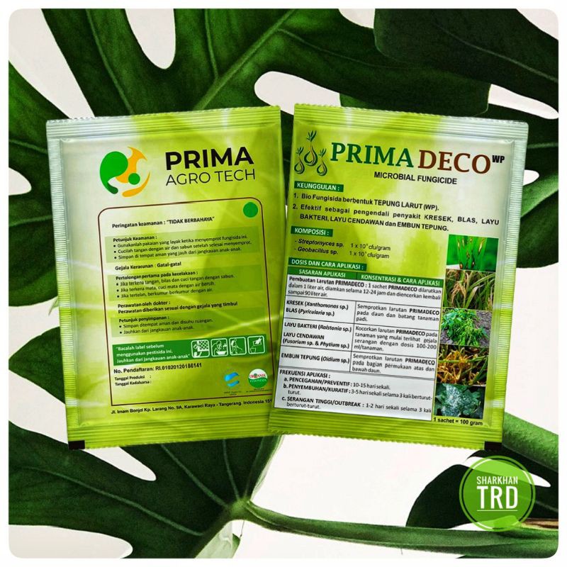 Paket 100g PRIMA DECO WP Bio Fungisida Serbuk Bancuh Bio Kawalan Kulat & Bakteria Organik PT ...