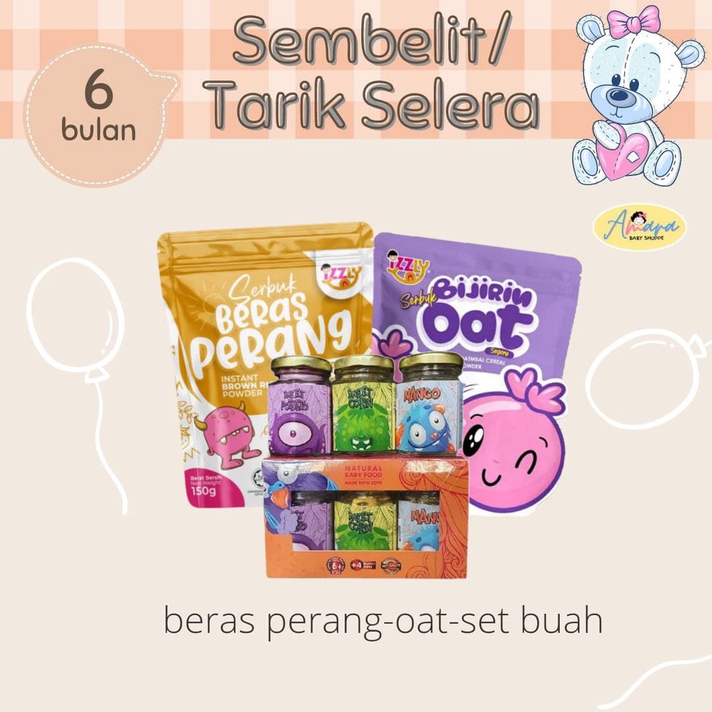 🔥 BABY FOOD IZZLY 🔥 Set Sembelit/ Tarik Selera Bayi 6 bulan | Shopee ...