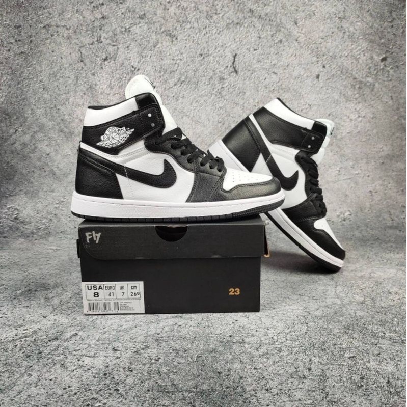 Nike Air Jordan 1 Retro High Black White (2 Stitches On The Back ...
