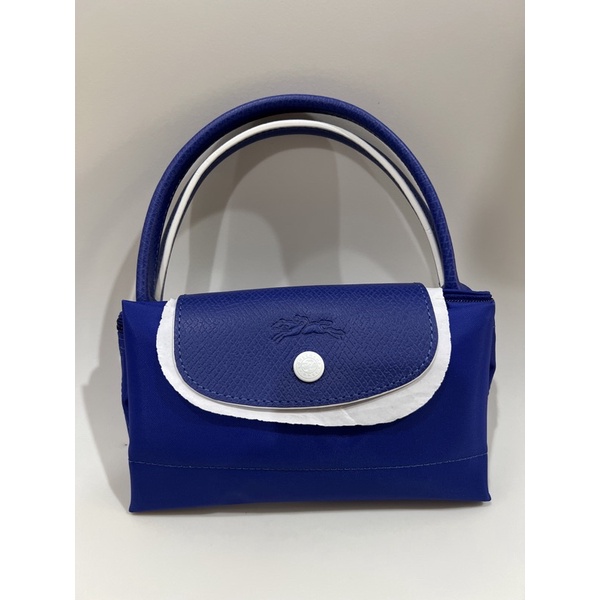 Longchamp 💯 original Blue small handle zip tote bag | Shopee Malaysia
