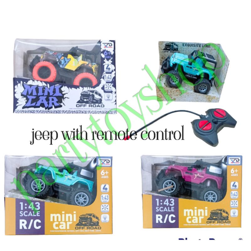 RC Mini Remote Control Off Road Jeep 1:43 Scale Car Jeep Mini With ...