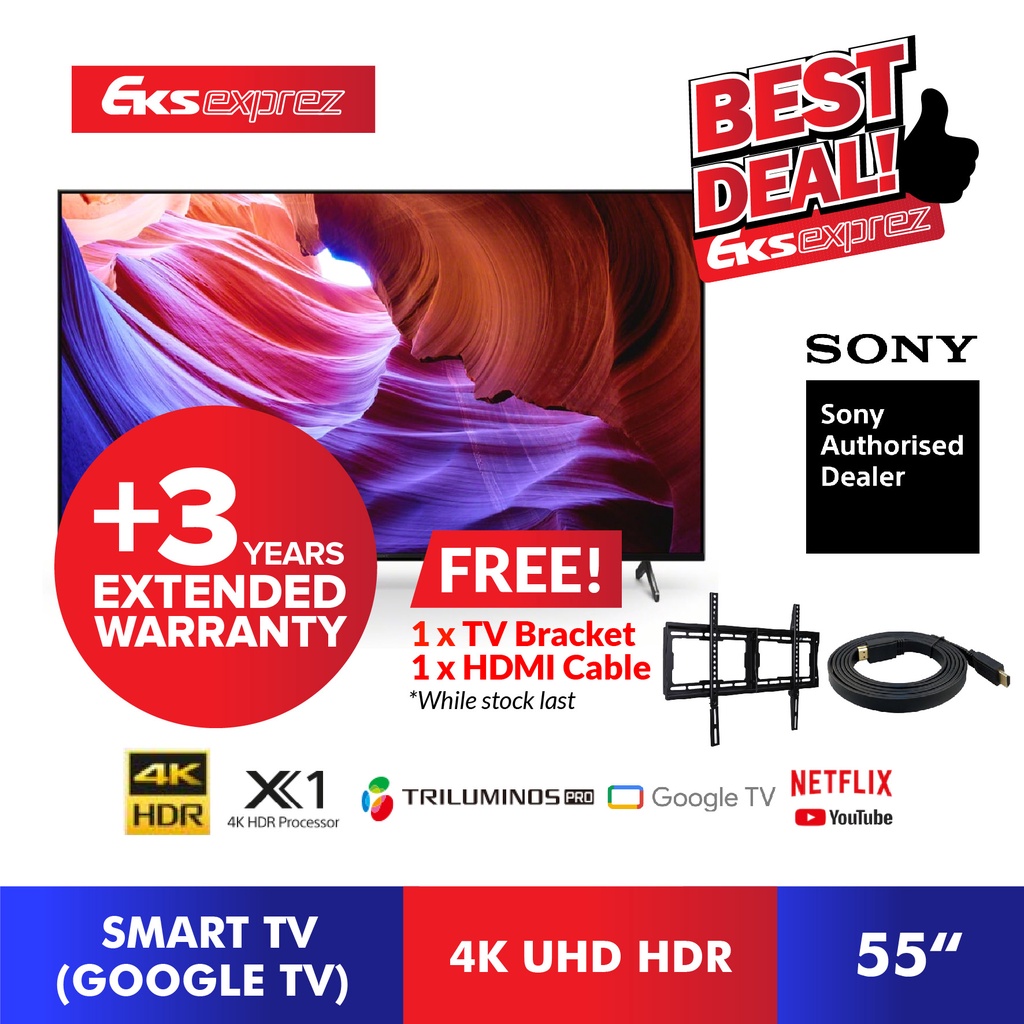 Sony X85K (55") KD-55X85K | 4K Ultra HD | HDR | Smart TV (Google TV) | Shopee Malaysia