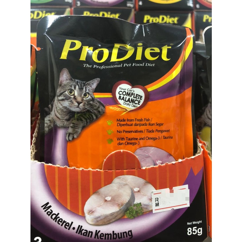 Pro Diet Pouch Wet Food 85G ProDiet Makanan Basah Untuk Anak Kucing ...