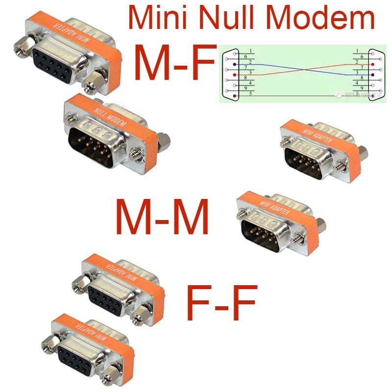 High Quality Mini Null Modem DB9 Female Male Plug Adapter Gender ...