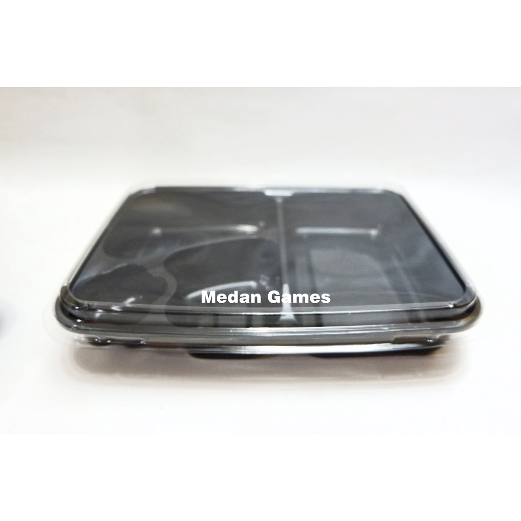 HITAM Mika Bento 4-Separated Lunch Box / Plastic Bento Tray Contains 50 ...