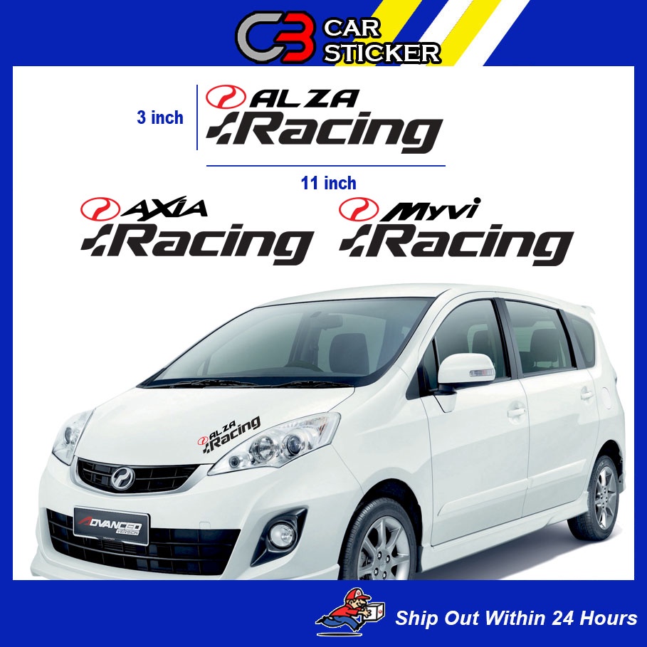 Racing Myvi Alza Axia Car Sticker / cs363 | Shopee Malaysia