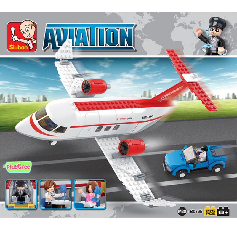 Sluban - Building Blocks Toys Bricks Aviation Concept Plane M38-B0365 ...