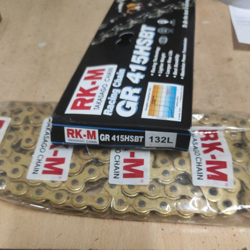RK-M GOLD TAKASAGO O-RING CHAIN RANTAI MOTOSIKAL & SEAL CHAIN GS 428SB ...