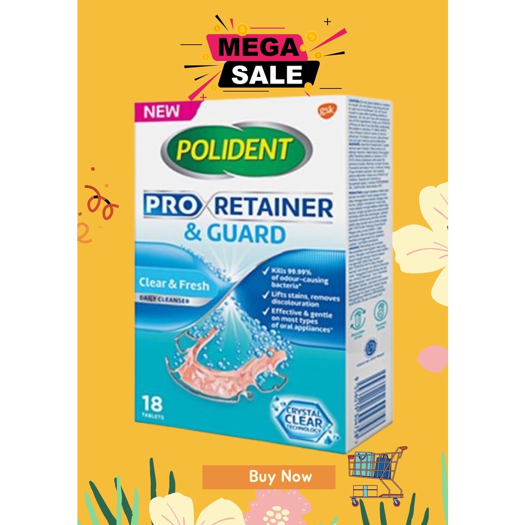 POLIDENT PRO RETAINER & GUARD [ 18 TABLETS / 36 TABLETS] | Shopee Malaysia