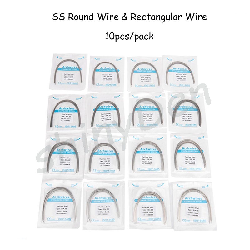 10pcs Dental Orthodontic Stainless Steel Arch Wires Super Elastic ...