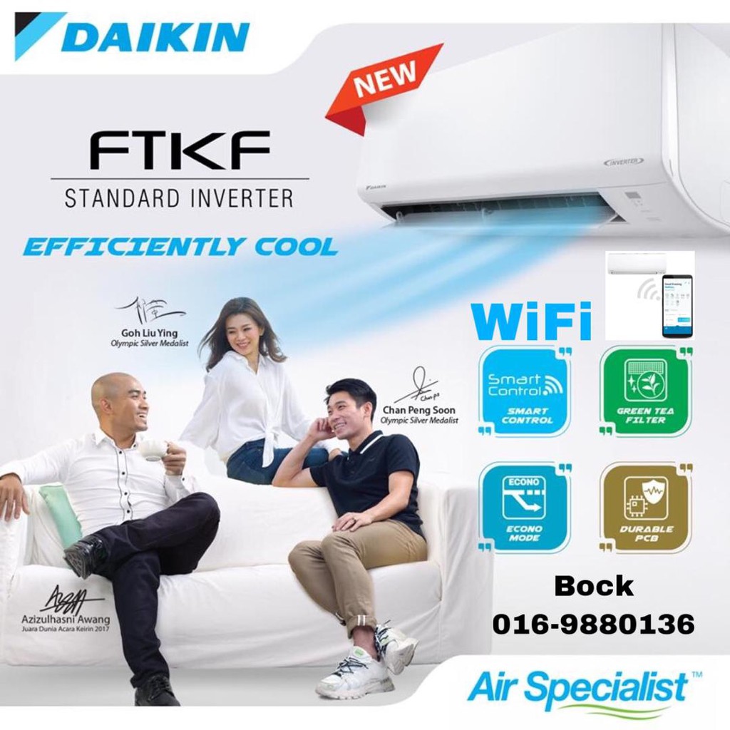 Daikin Ftkf A Series 1 0hp 2 5hp Inverter Wall Mounted Air Conditioner
