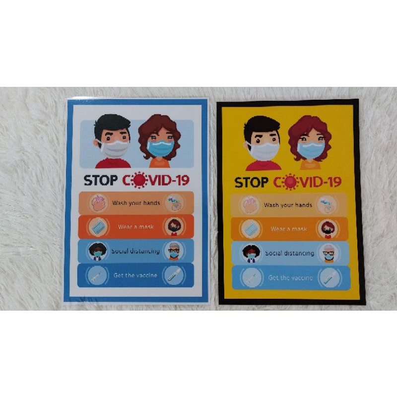 Stop Covid-19 Sign / Signage, A4 Size Laminated | Shopee Malaysia