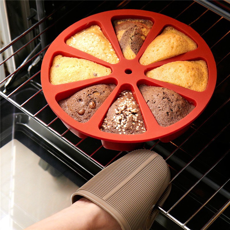 Cake Muffin Mold Silicone Mould Triangle Scon Pizza Pan Pudding Baking ...