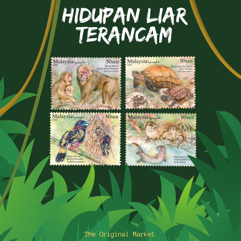 Stamp Malaysia - Hidupan Liar Terancam | 2022 | Shopee Malaysia