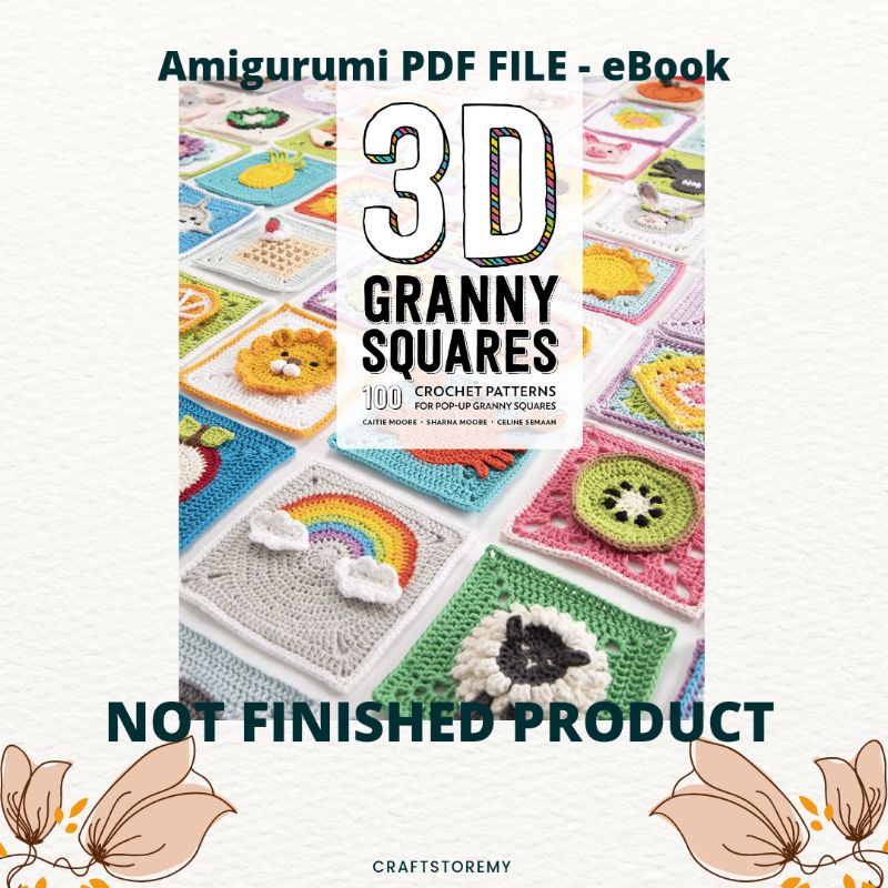 Amigurumi tutorial PDF file 3D Granny Square crochet pattern | Shopee ...