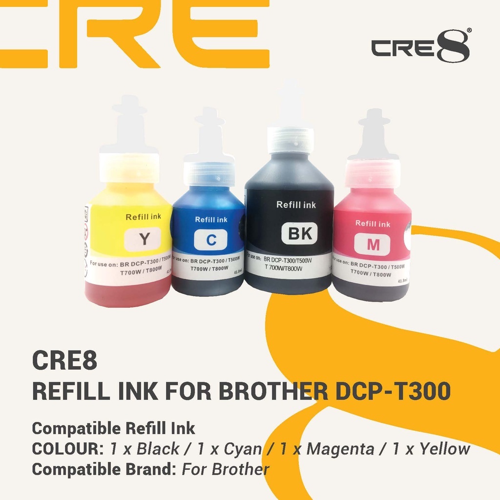 Cre8 For Brother Dcp-T300 Dcp-500w Dcp-T700w Dcp-T800w Ink Tank ...
