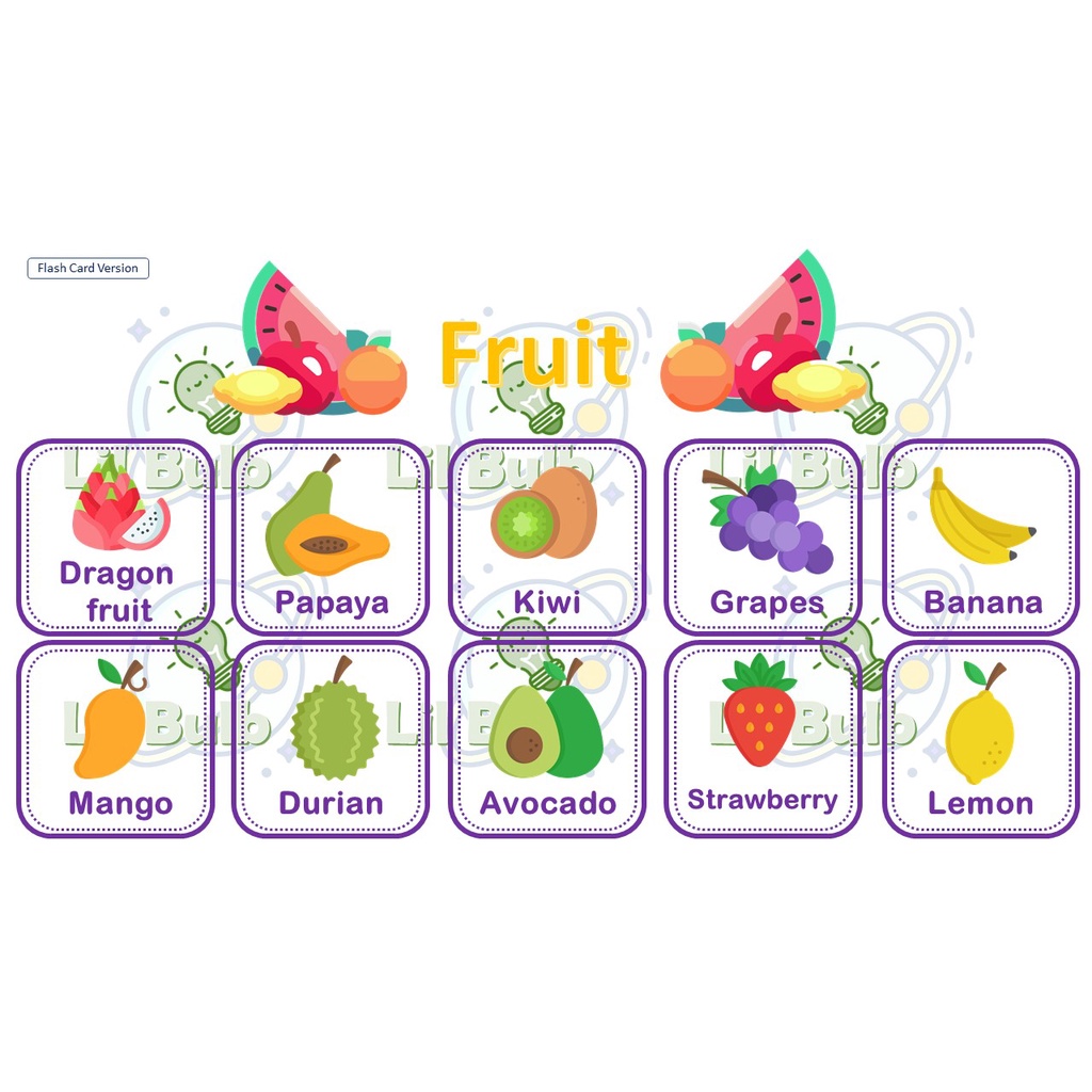 Fruits and vegetables Busy Book 3 in 1 (Flash Card + Busy Book ...