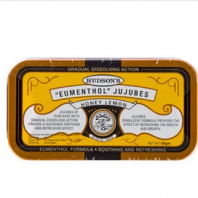 HUDSON' S EUMENTHOL JUJUBES CANDY 50g ( Classic / Honey Lemon ...