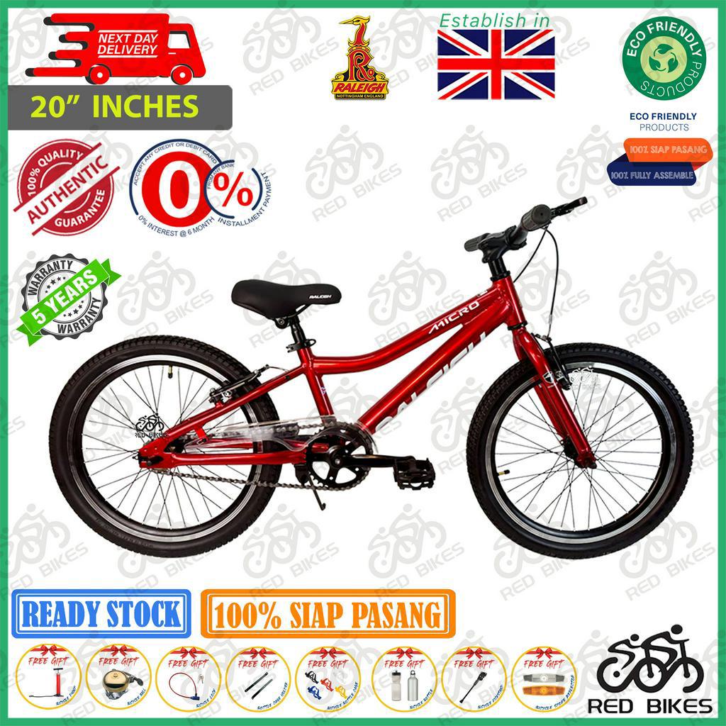 Raleigh Micro BMX Bike 20" Inch Bicycle With Single Speed / Blue , Red ...