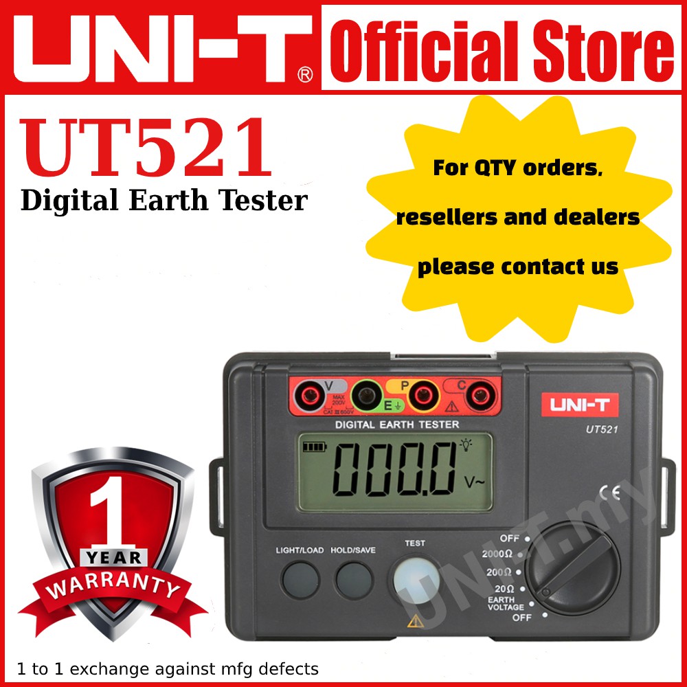 UNI-T UT521 Earth Resistance Tester | Shopee Malaysia