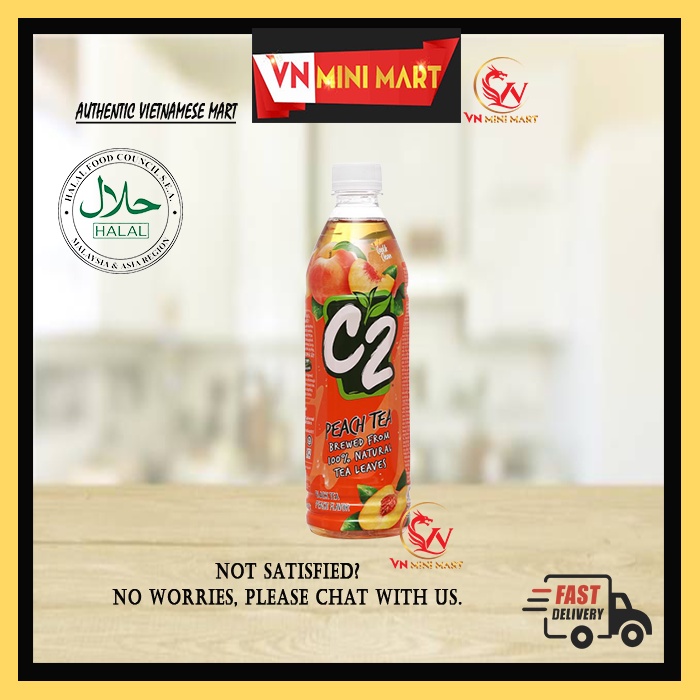 [Halal] C2 Peach Tea 255ML - Trà C2 Vị Đào 255ML Việt Nam (Tra Dao C2 ...