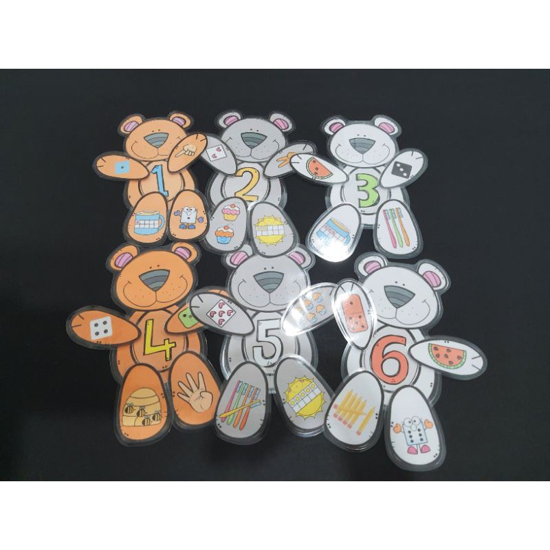 Number Recognition-Build a Bear Number Matching Montessori Early ...
