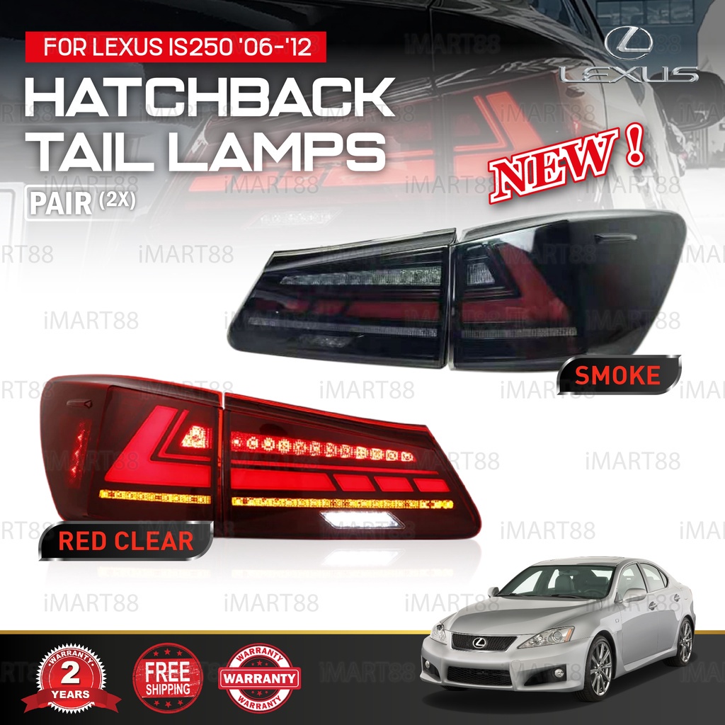 Original Lexus IS250 '06-'12 Smoked LED Hatchback Tail Lamp Light Bar ...