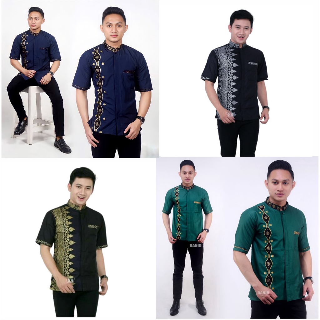 Kemeja Batik | READY STOCK | Songket Viral | Baju Batik Hitam Emas ...