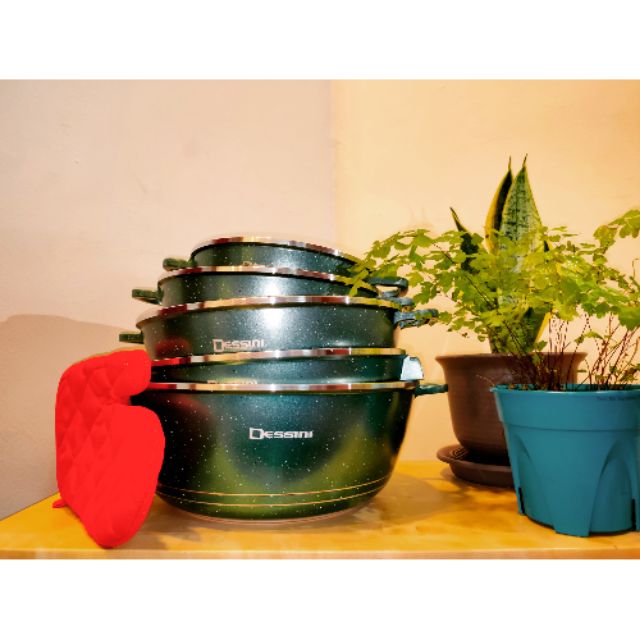 Dessini 12pcs Casserole Cookware Set Granite Coating Cookware Set ...