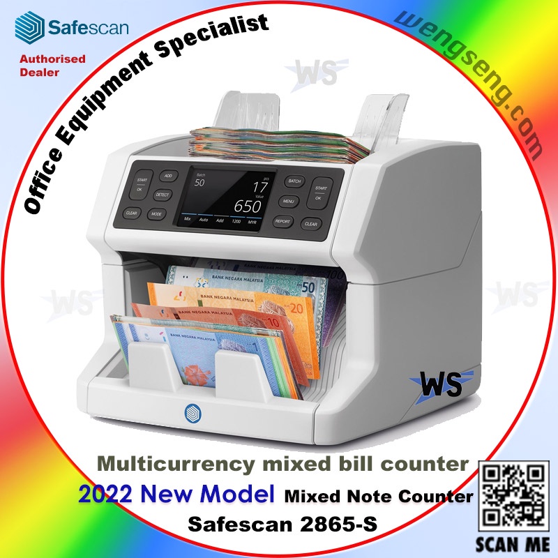 SAFESCAN 2865-S BANKNOTE VALUE COUNTER / 2022 new model note counter ...