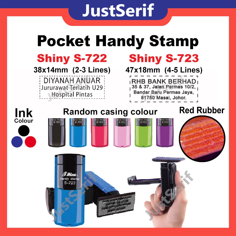 Shiny Self Inking Nurse Stamp S-722 name stamp pocket rubber stamp ...