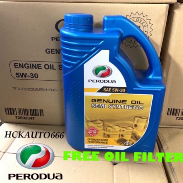 PERODUA SEMI SYNTHETIC 5W30 4LITER 🎉100% ORIGINAL 100%🎉 | Shopee Malaysia