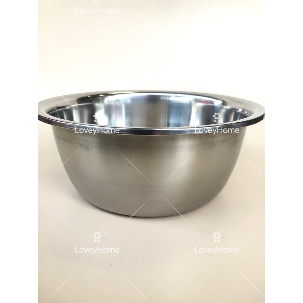 Stainless Steel Basin Deep Mixing Salad Bowl Multipurpose Food Dish ...