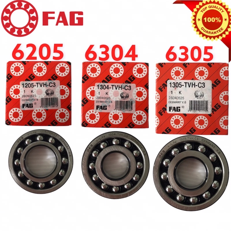 FAG C3 DOUBLE BEARING RACING 1205/ 1304/ 1305 6205 6304 6305 DOUBLE ROW ...