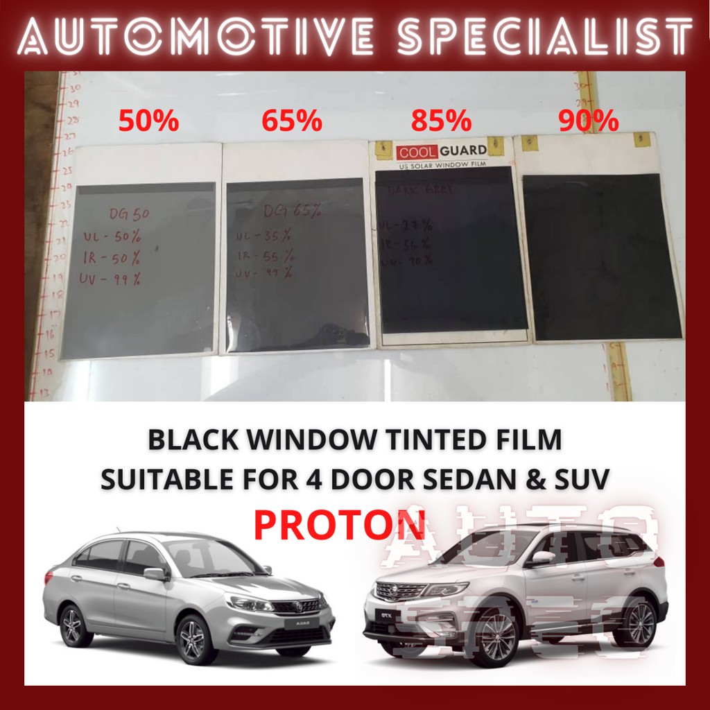 🔥 Tinted Kereta 4 Pintu Saiz Standard 🚗 | Penapis Haba & UV ☀️ | Mudah ...