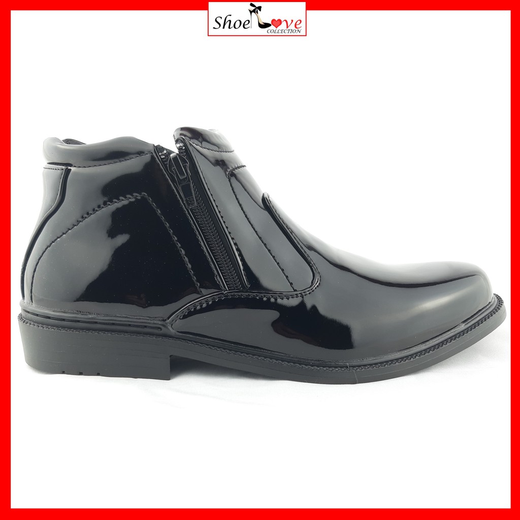 🔥READY STOCK🔥 Kasut Polis Kilat Double Zip PDRM Boot Men Uniform Boot ...