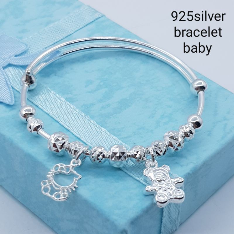 (Bhk1041)Original silver925baby bangle(gelang tangan kanak bayi ...