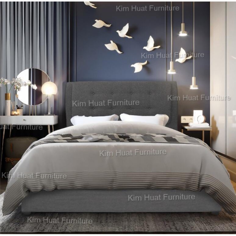 White / Black PVC Divan Queen Bed Frame Katil Queen | Shopee Malaysia