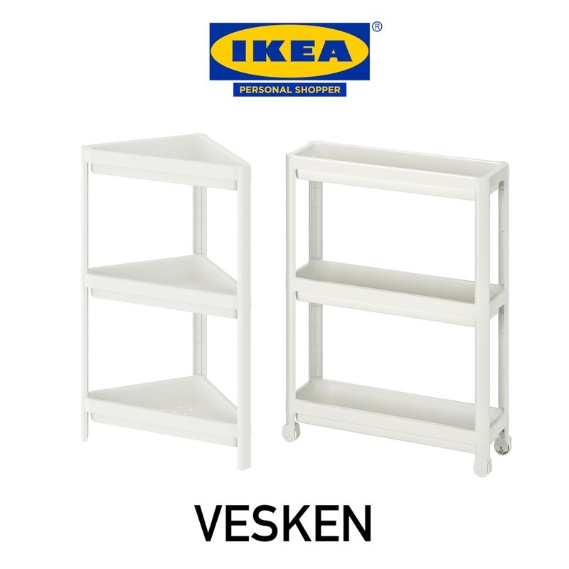 IKEA VESKEN Shelf Unit White (NEW) | Shopee Malaysia