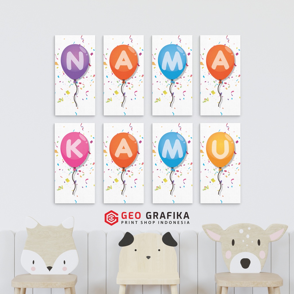 HIASAN DINDING KAYU Geo Graphics - Alphabet Letter Wall Decoration ...