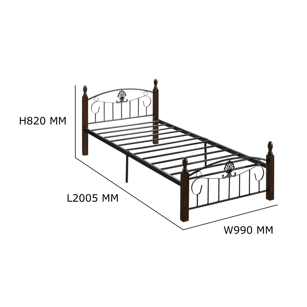 WONDERFUL Furniture Heavy Duty Single Bedframe Metal Katil Bujang Besi ...