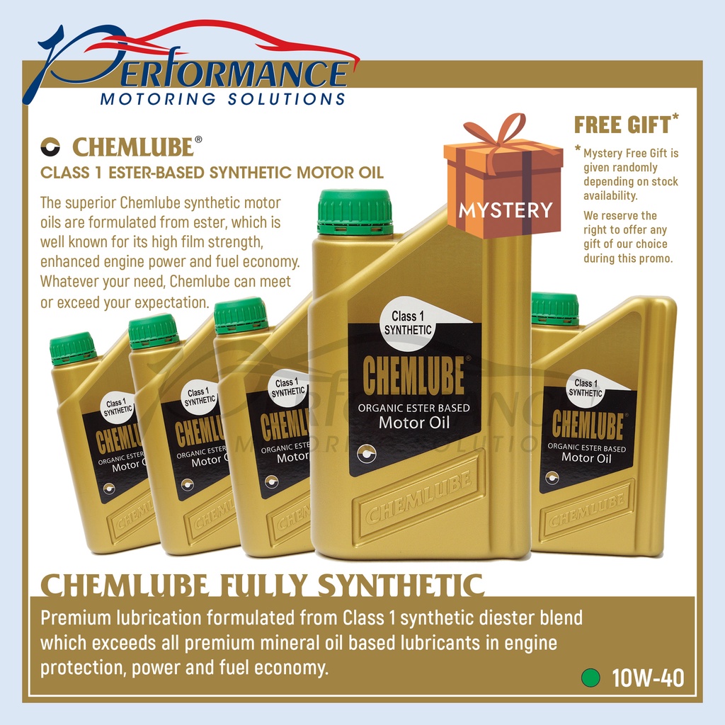 Chemlube 100% Synthetic Motor Oil 5W-40 (Pack of 5) | Shopee Malaysia