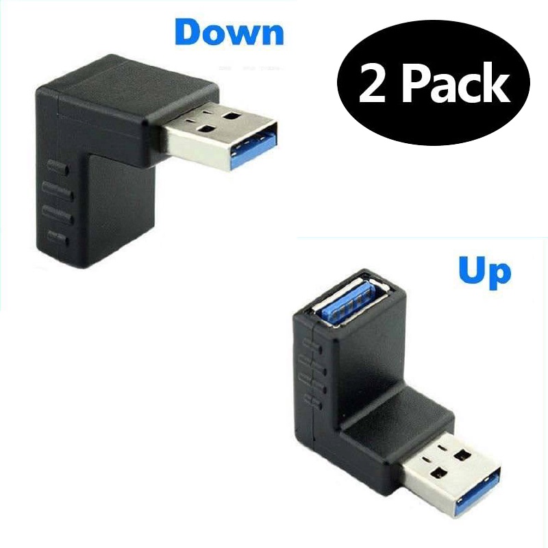 High Quality USB Connector Angle Extension Extender Computer L Shape ...