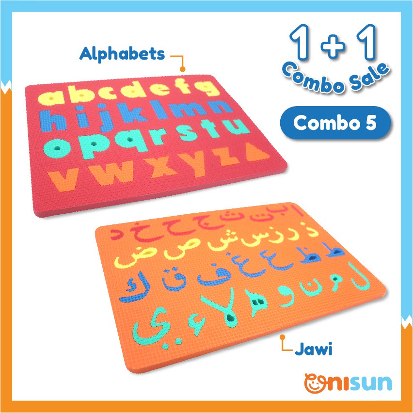 [Ready Stock] Kids' Educational Alphabet Puzzle Mat (ABC, Number, Jawi ...