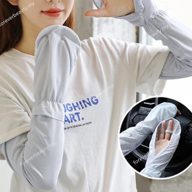 Summer Driving Sunscreen Sleeves UV50+ Handsock Arm Guards Large Size ...