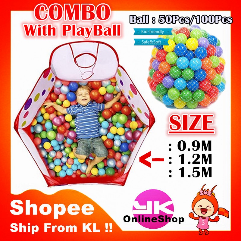 (⭐NEW STOCK⭐) Baby Ocean Ball 100 Pcs Pit Pool Game Indoor Kids Toy ...